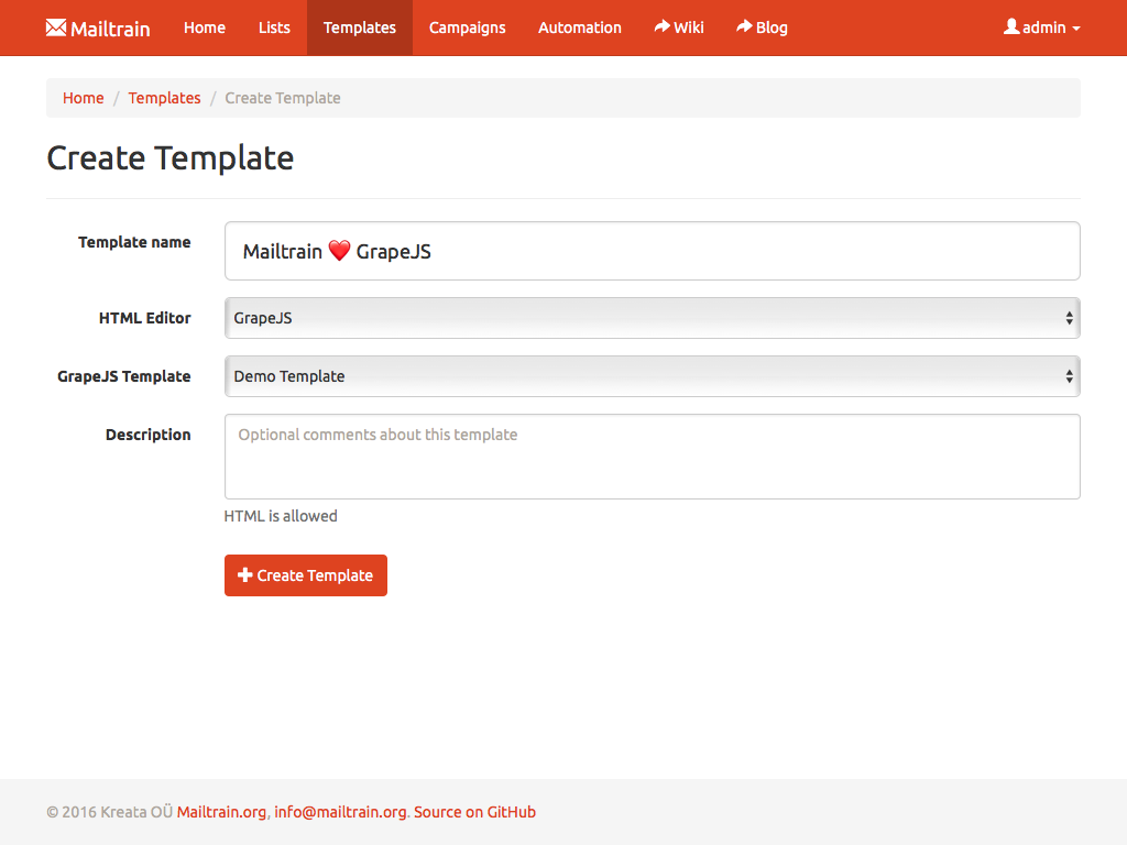 Mailtrain | Self Hosted Newsletter App