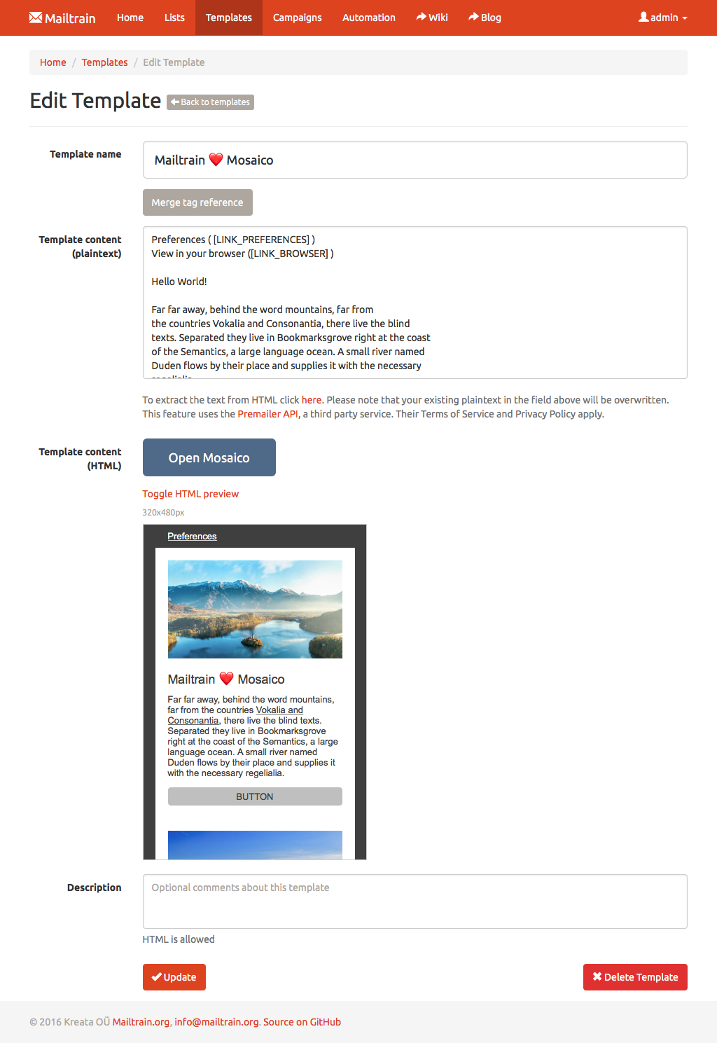 Mailtrain | Self Hosted Newsletter App